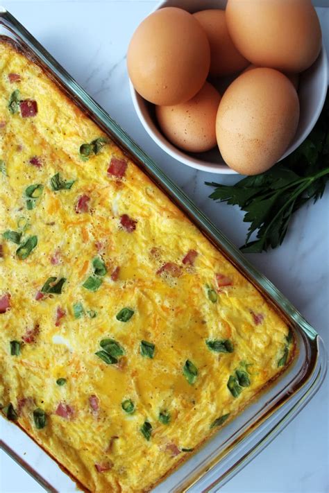 Farmers Market Ham And Egg Breakfast Casserole No Bread Kim Schob