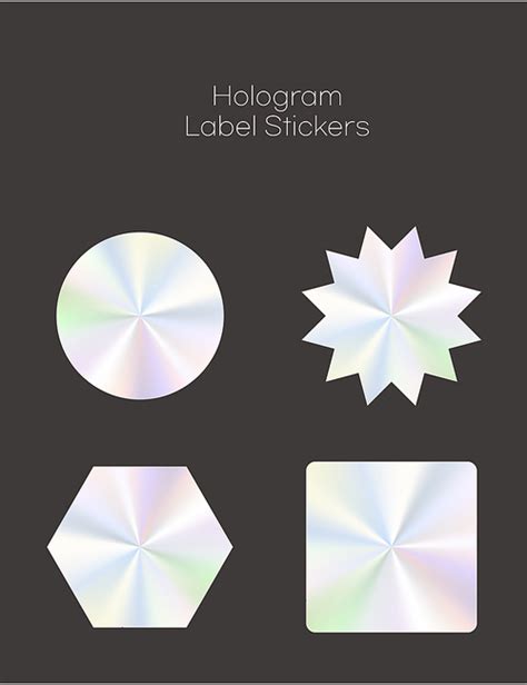 유토이미지 홀로그램라벨벡터 일러스트