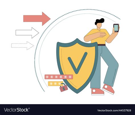 Information Security Mobile Data Protection Vector Image