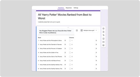 How To Add Ranking Questions In Google Forms