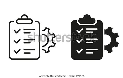 Check List Cog Wheel Management Plan Stock Vector Royalty Free