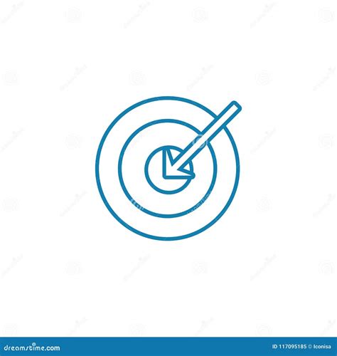 Main Objective Linear Icon Concept Main Objective Line Vector Sign Symbol Illustration Stock