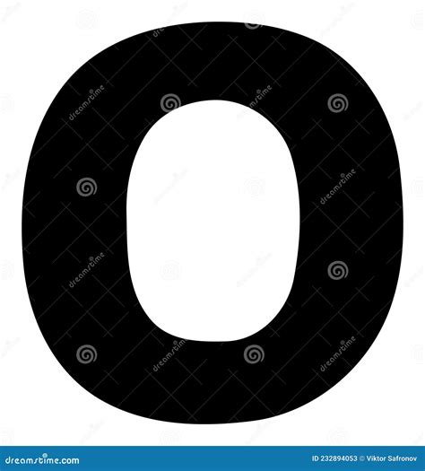 Raster Omicron Greek Lowercase Symbol Flat Icon Illustration Stock Illustration Illustration