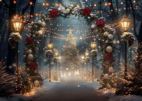 Avezano Elegant Christmas Decoration White Wall Photography Backdrop
