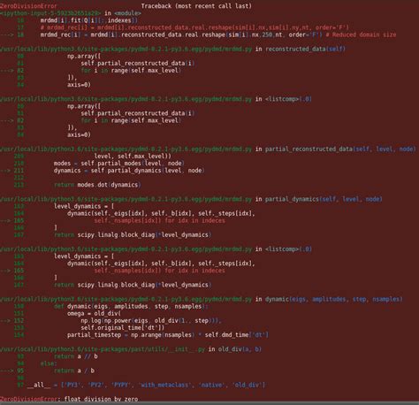 fix for mrdmd division by zero error during reconstruction · issue 122