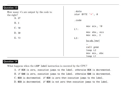 Solved Question 13 How Many S Are Output By The Code To Chegg Com