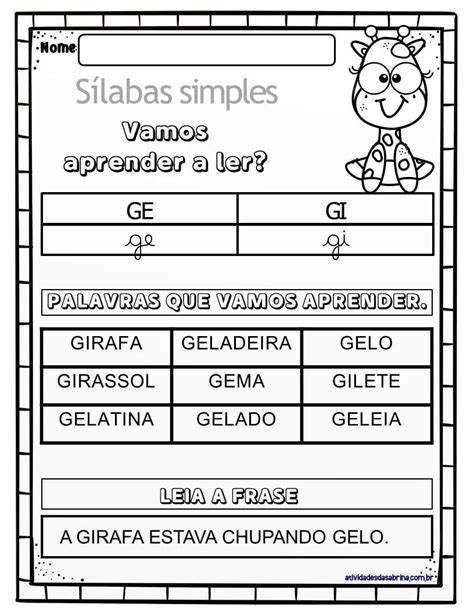23 Fichas De Leitura De Sílabas Simples Atividades Alfabetização E