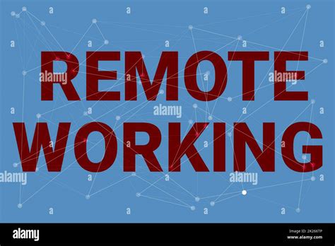 Text Sign Showing Remote Working Word Written On Style That Allows Professionals To Work