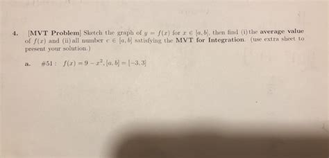 Solved 4 Mvt Problem Sketch The Graph Of Y Fr For Rela