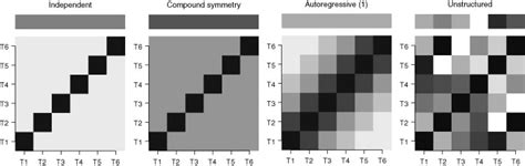 Illustration Of Four Common Variancecovariance Structures When Six