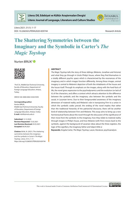 Pdf The Shattering Symmetries Between The Imaginary And The Symbolic