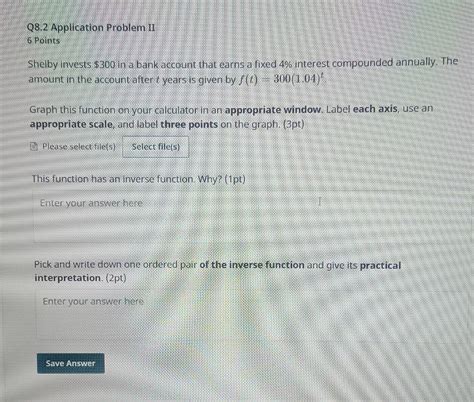 solved q8 2 application problem ii 6 points shelby invests