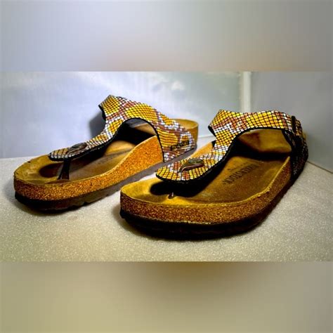 Birkenstock Shoes Birkenstock Gizeh Shiny Python Thong Sandal Poshmark
