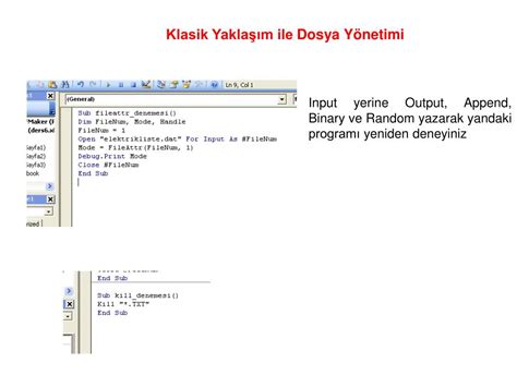Ppt Excelde Vba Programlama Visual Basic Application Ders 6