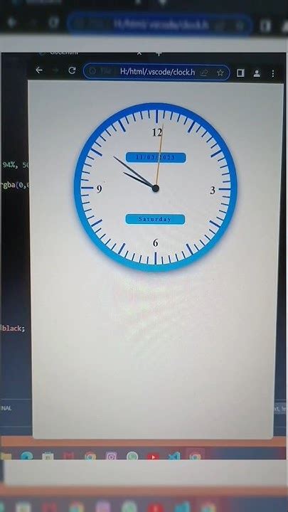 How To Make Analog Clock In Html And Css And Js Html Css Js Coding
