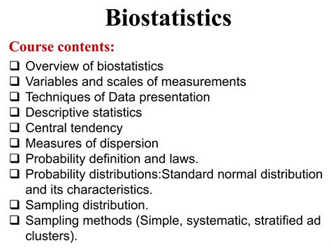 Biostatistics Lec 1 Ppt Science