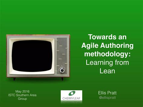 Towards An Agile Authoring Methodology Learning From Lean Ppt Free