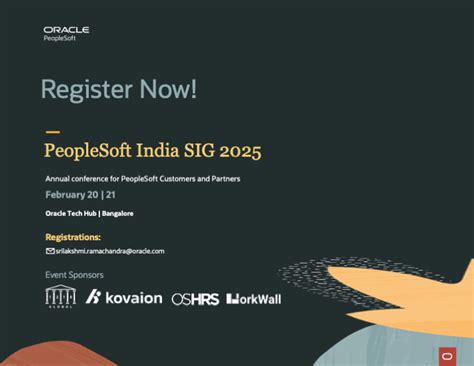 Peoplesoft India Sig 2025 Quest Oracle Community