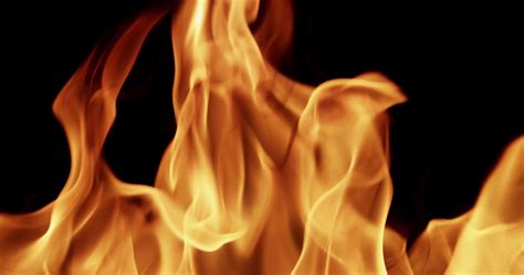 Extreme Close Up Beautiful Flames Drawing Curvy Lines In 4k Slow Motion