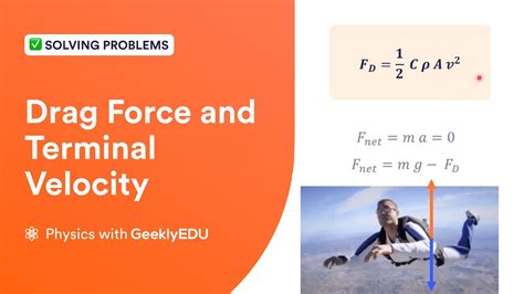 geeklyhub what is drag force and terminal velocity youtube