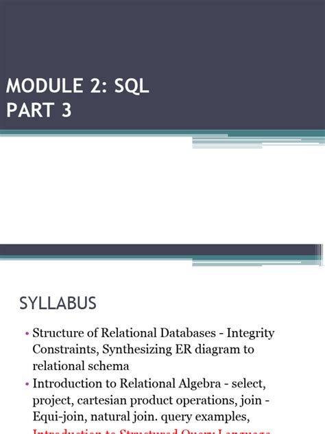 Module 2 Part3 Pdf Relational Database Sql