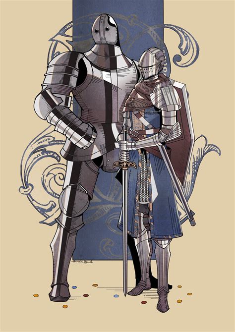 Anri Of Astora And Horace The Hushed Dark Souls And More Drawn By Herheim Danbooru