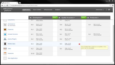 Repair Deployed Applications Outsystems 10 Documentation