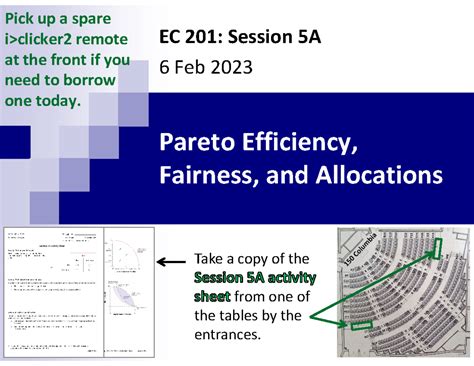 Ec 201 Session 05a Pareto Efficiency Fairness And Allocations Pareto Efficiency Fairness