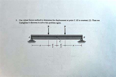 Solved 3 Use The Virtual Forces Method To Determine The Displacement At Point C Ei Is