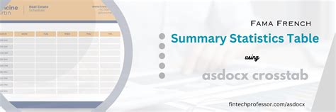 Create Fama And French Type Tables In Stata Asdocx Asdocx Publication Quality Tables In Stata