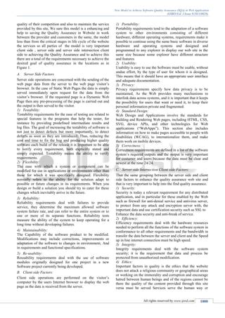 New Model To Achieve Software Quality Assurance SQA In Web Application PDF