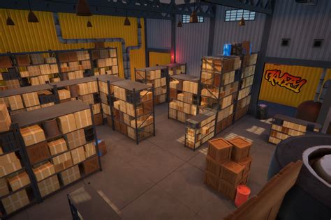 Stylized Low Poly Fps Map 1 Warehouse