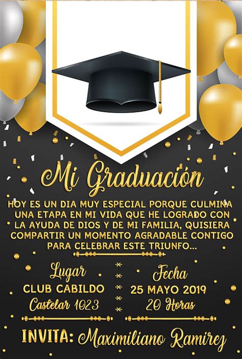 Invitaciones De Fiesta De Graduación Tarjetas De Promocion Invitaciones Para Fiesta De