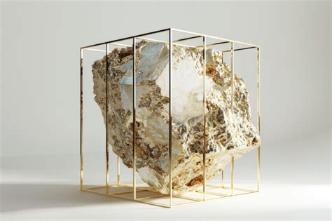 Premium Photo Gold Cube