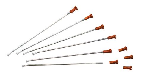 Kite Spoke Set 12 X 21and Silver Spoke With Orange Nipple