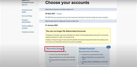 Step By Step Guide To Filing Micro Entity Accounts Online With Companies House