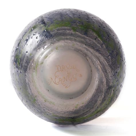 Daum Nancy Trees And Wind In The Rain Cameo Glass Vase For Sale At