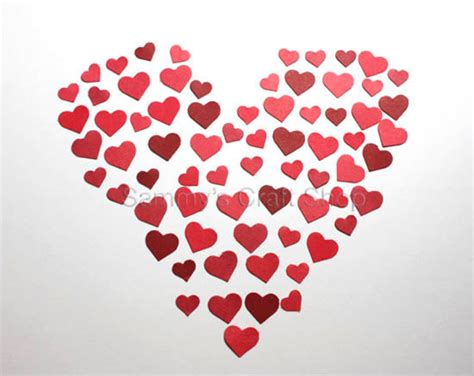 600 Valentines Day Heart Confetti Mini Red Heart Confetti Etsy