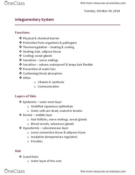 Biol 2001 Lecture Notes Winter 2016 Lecture 7 Stratified Squamous