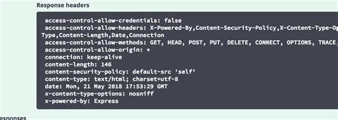 Response Headers Incomplete When Making CORS Requests Issue Swagger Api Swagger Ui