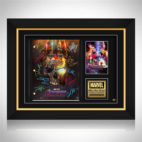 Avengers Endgame Script Limited Signature Edition Custom Frame Rare T
