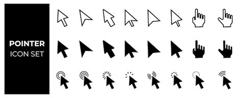 premium vector pointer and cursor element