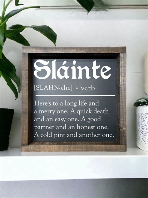 Slainte Quote Dictionary Cheers Irish Blessings St Patricks Day