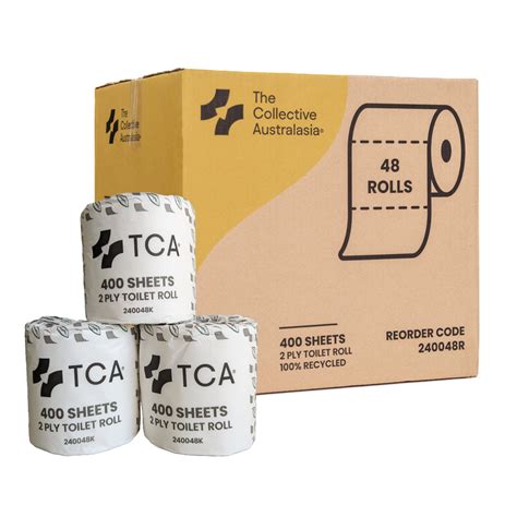 Tca Toilet Paper 400 Sheet 2 Ply 48 Rolls 240048k Fletchers Supplies