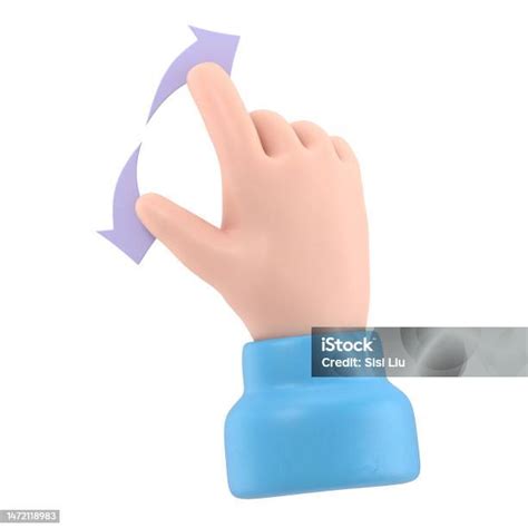 Cartoon Gesture Icon Mockuptouchscreen Gesture Line Icons Hand Swipe