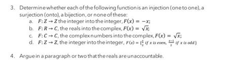 Solved 3 Determine Whether Each Of The Following Function