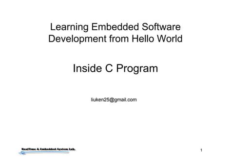 learning embedded software development from hello world ppt