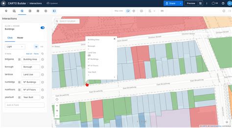 Interactions Carto Documentation