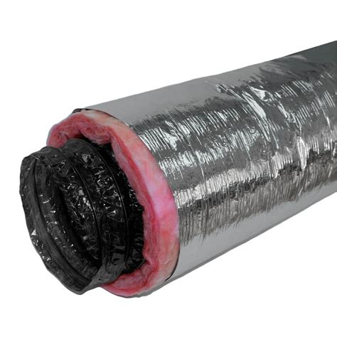 Everbilt 6 In X 25 Ft Insulated Flexible Duct R6 Silver Jacket