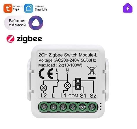 НОВОЕ Умное реле микромодуль ZIGBEE 3.0 на 2 канала для Яндекс Алисы ...